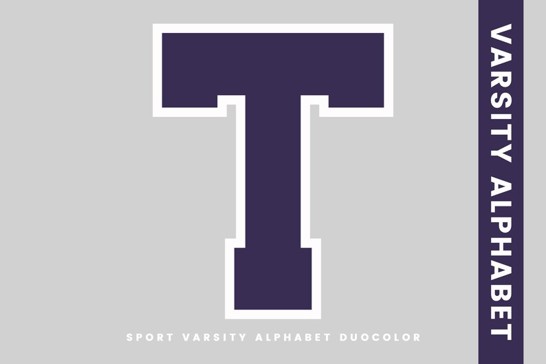 Modern Varsity Font SVG, Varsity Letter Font, Font SVG, Vector Font ...