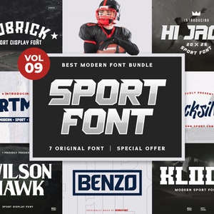 Modern Font, Commercial Fonts, Font, Font Bundle, Sport Font, Baseball ...