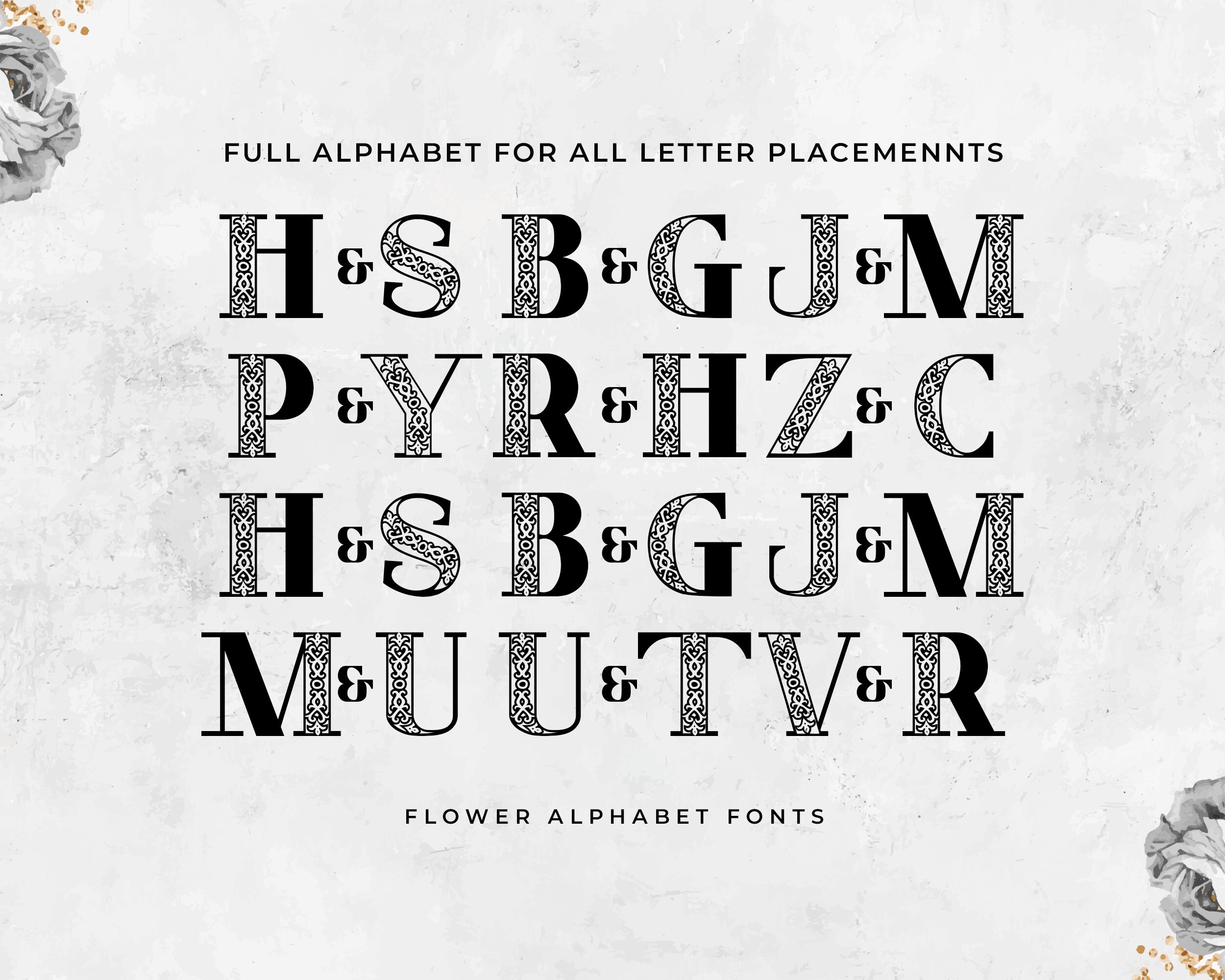 Modern Font, Flower Font, Doodle Font, Wedding Font, Elegant Font ...