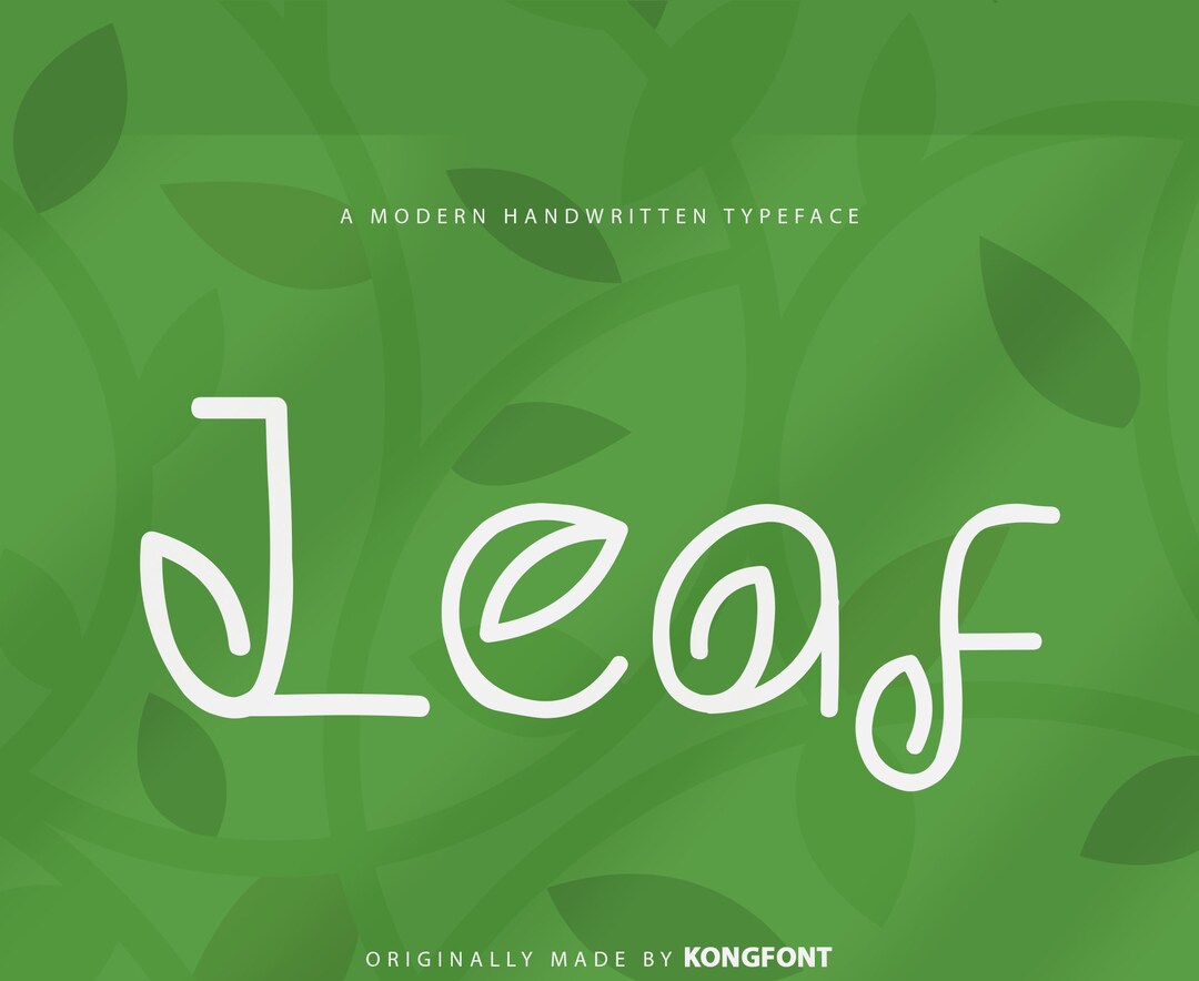 Modern Font, Leaf Font, Script Typeface, Artistic Font, Design Font ...