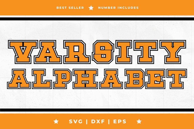 Modern Varsity Font SVG, Varsity Jacket, Varsity Font, Varsity Letter ...