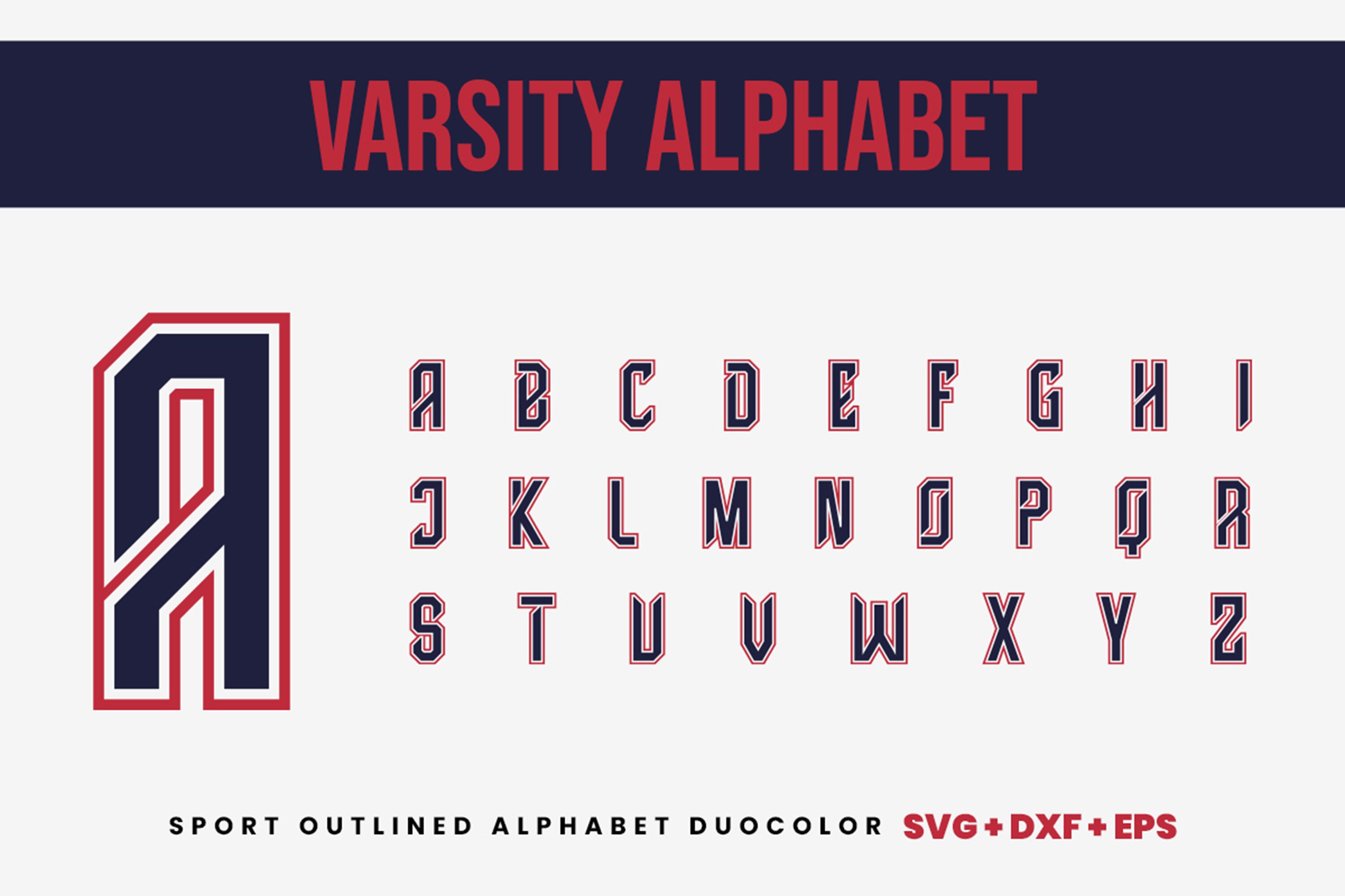 Modern Varsity Font SVG, Sports Font, Modern Fonts, Font SVG, Varsity ...