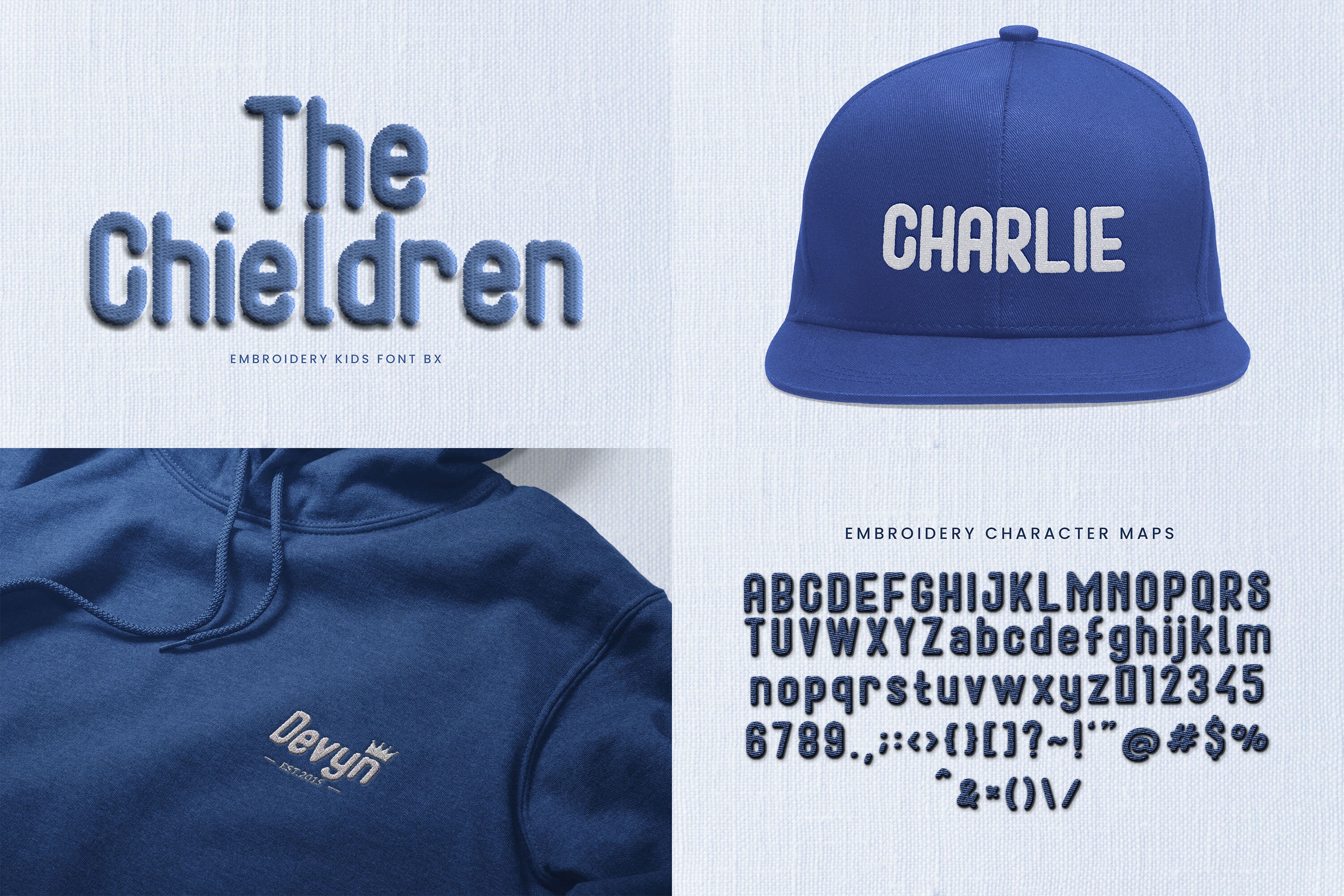 Modern Embroidery Font Bundle, Pes Embroidery Font, Embroidery Art Font ...