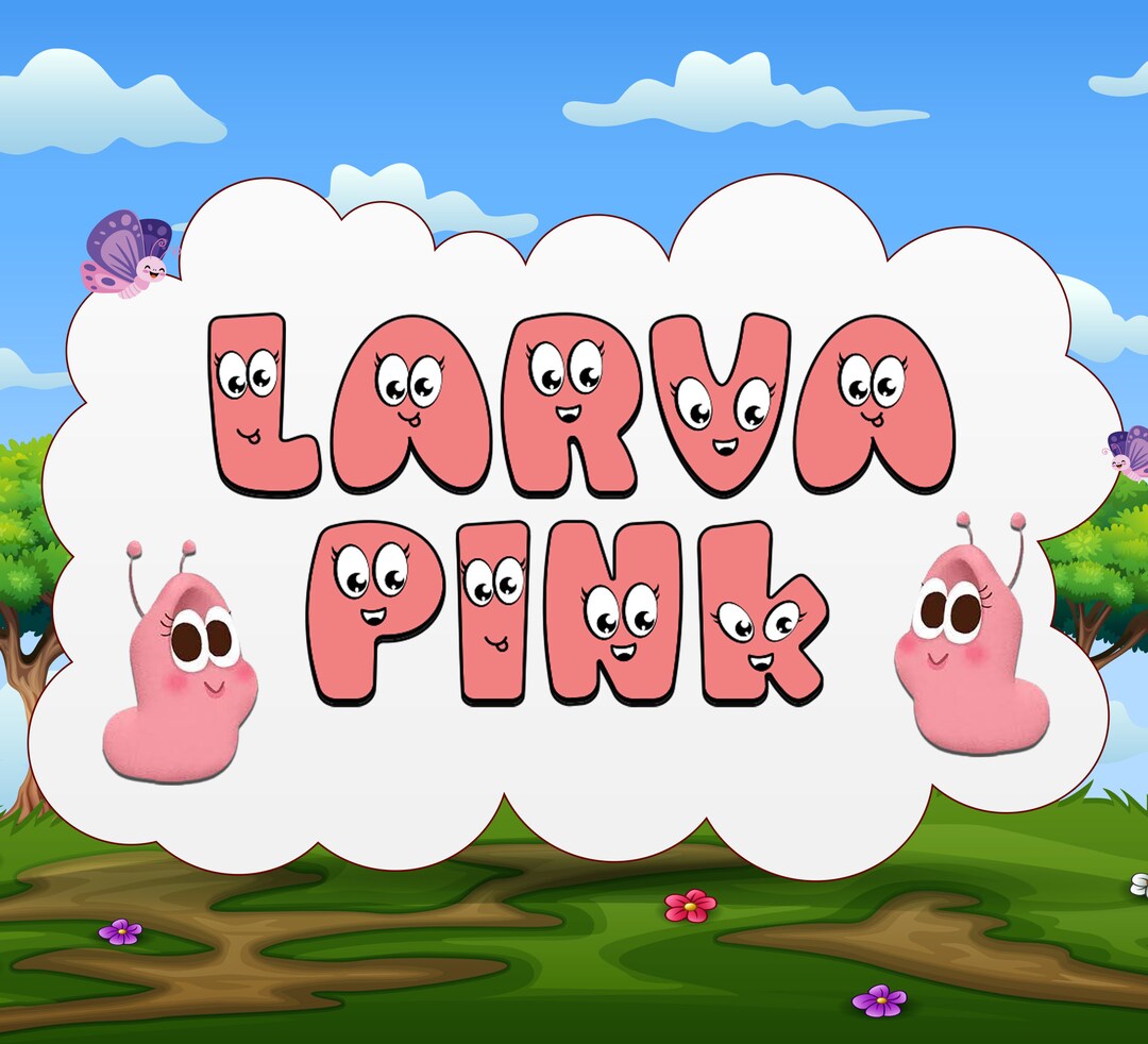 Modern Font, Kids Font, Larva Pink Font, Modern Kids, Typeface, Vibrant ...