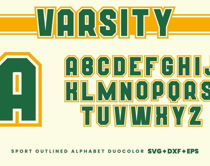 Modern Varsity Font SVG, Font SVG, Modern Fonts, Sports Font, Varsity ...