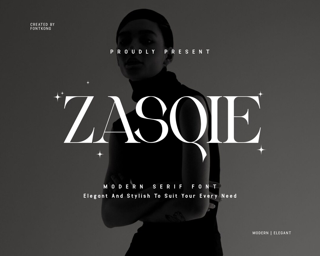 Modern Font, Serif Font, Typography Design, Digital Font - Zasqie ...