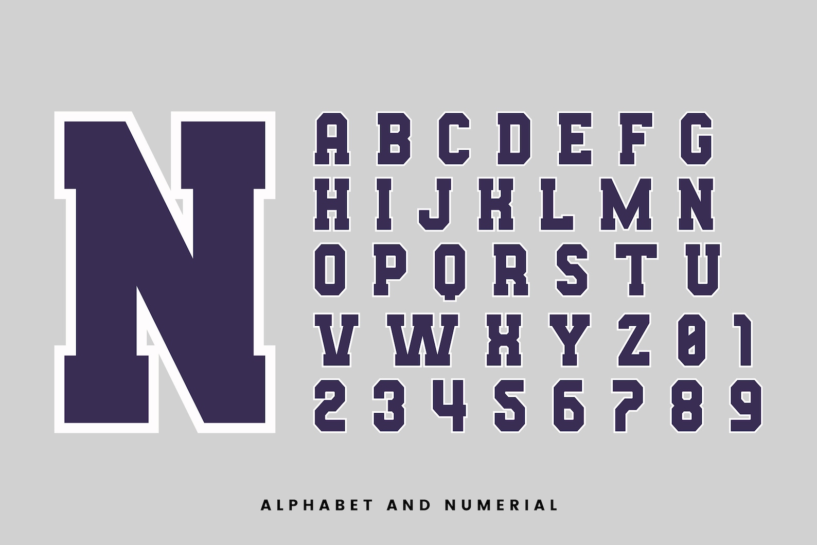 Modern Varsity Font SVG, Varsity Letter Font, Font SVG, Vector Font ...