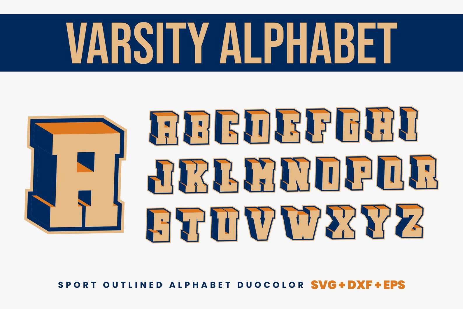 Modern Varsity Font SVG, Varsity, Font, Varsity Jacket, College Font ...