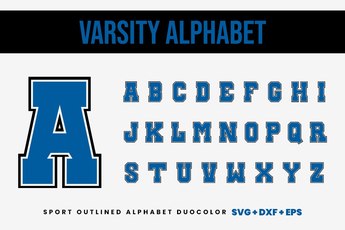 Modern Varsity Font SVG, Varsity Regular Font, Varsity Font Numbers ...