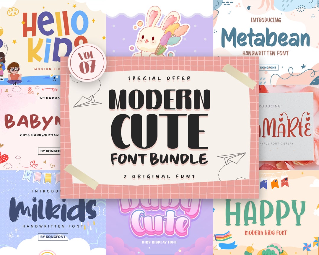 Modern Font, Font, Commercial Fonts, Cute Font, Thin Cute Font, Doodle ...