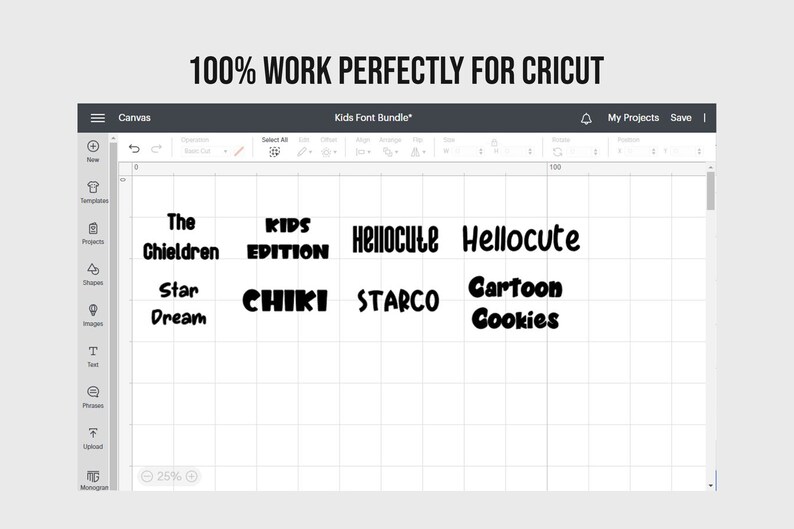 Modern Kids Font Bundle, Cricut Fonts, Girly Fonts, Fun Font, Smooth ...