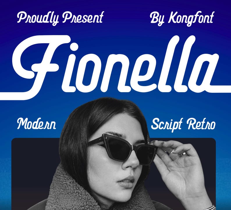 Script Font Fionella – Handwritten Elegant Typeface for Logos and ...