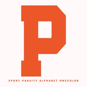 Modern Varsity Font SVG, Varsity Letter, Sports Font, Retro Font ...