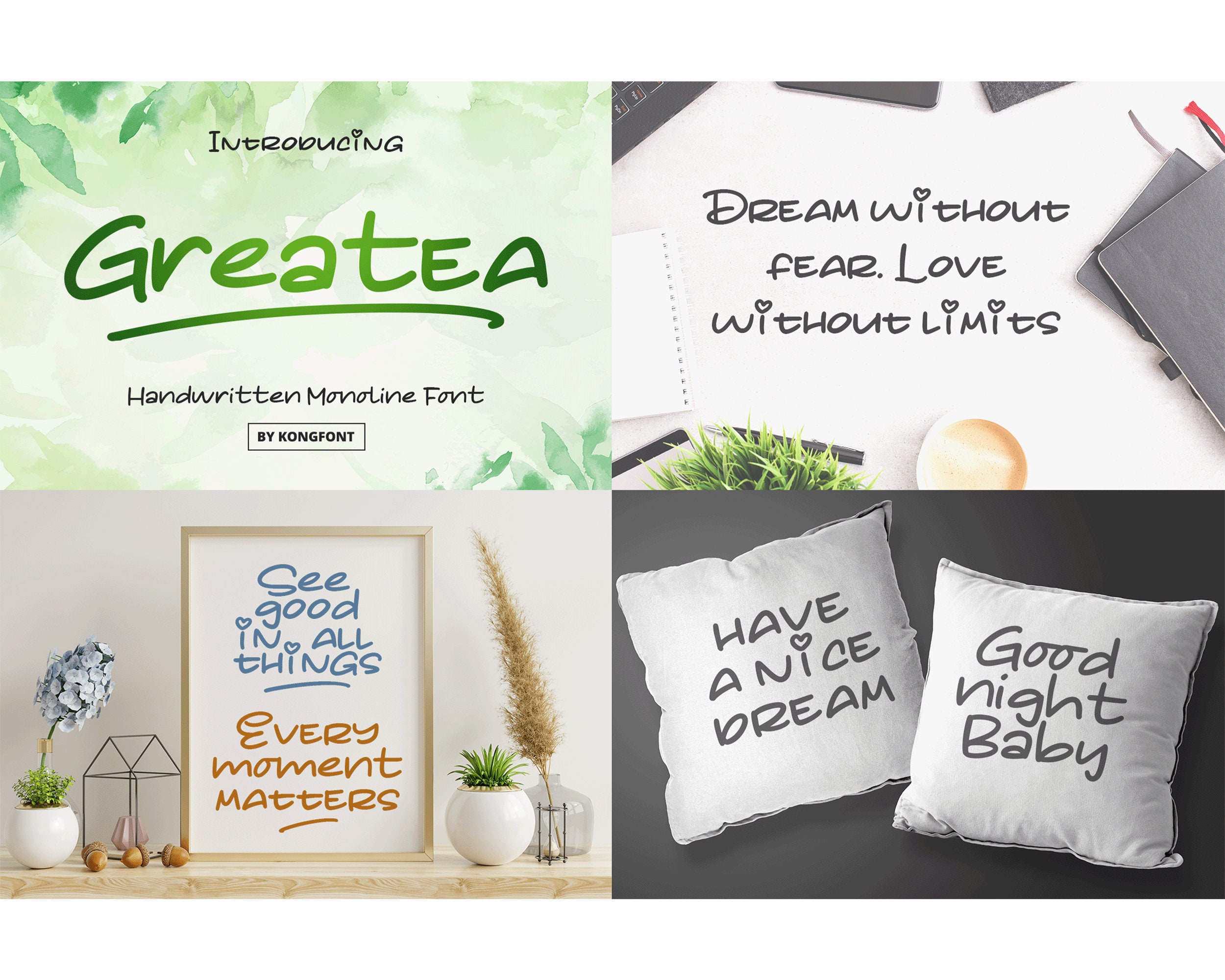 Modern Cute Font Bundle, Cute Font, Fun Font, Smooth Fonts, Doodle ...