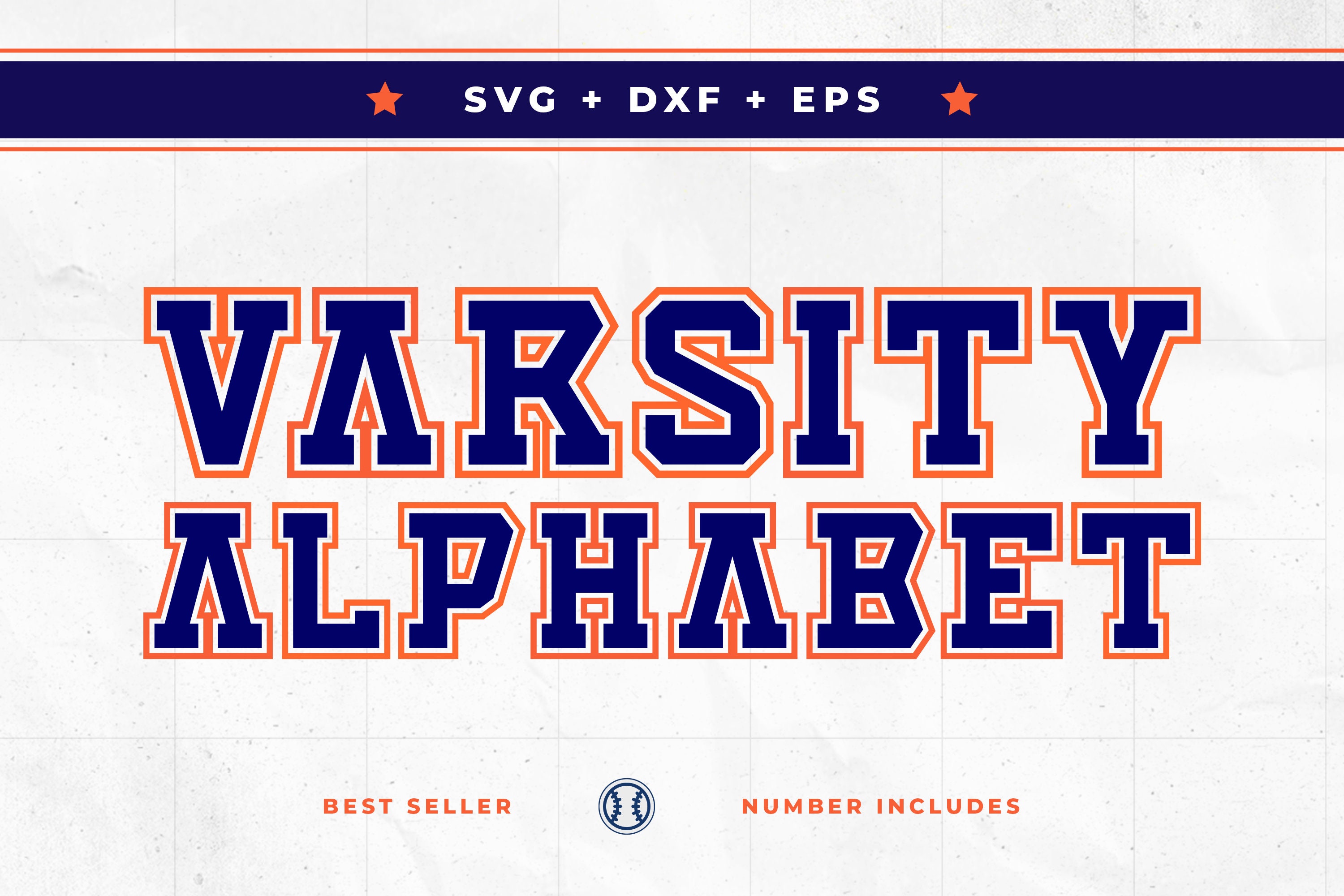 Modern Varsity Font SVG, Varsity Font, Varsity Block Font, Varsity ...