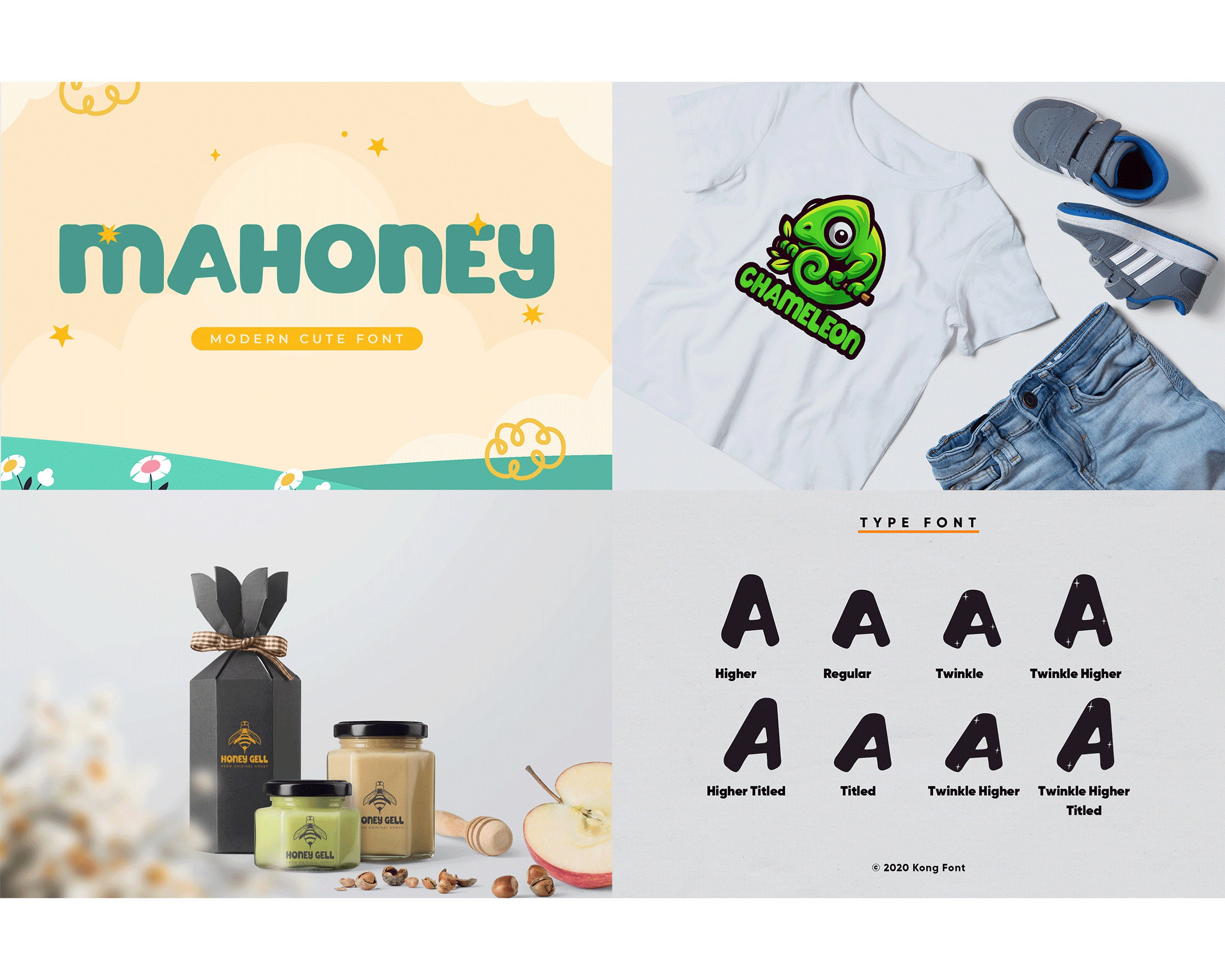 Modern Cute Font Bundle, Cute Font, Fun Font, Smooth Fonts, Doodle ...