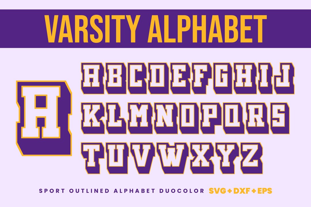 Modern Varsity Font SVG Font Modern Fonts Baseball Font - Etsy