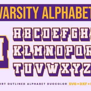 Modern Varsity Font SVG Font Modern Fonts Baseball Font - Etsy