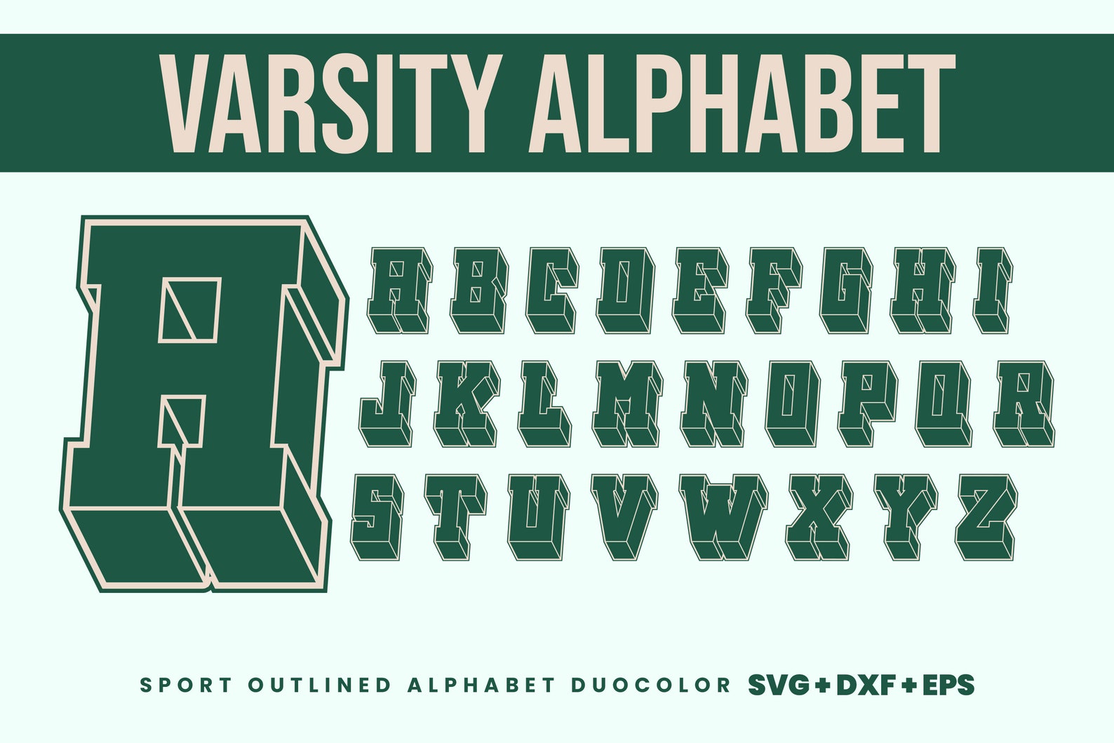 Modern Varsity Font SVG, Varsity Font, Varsity Letters, SVG File, Font ...