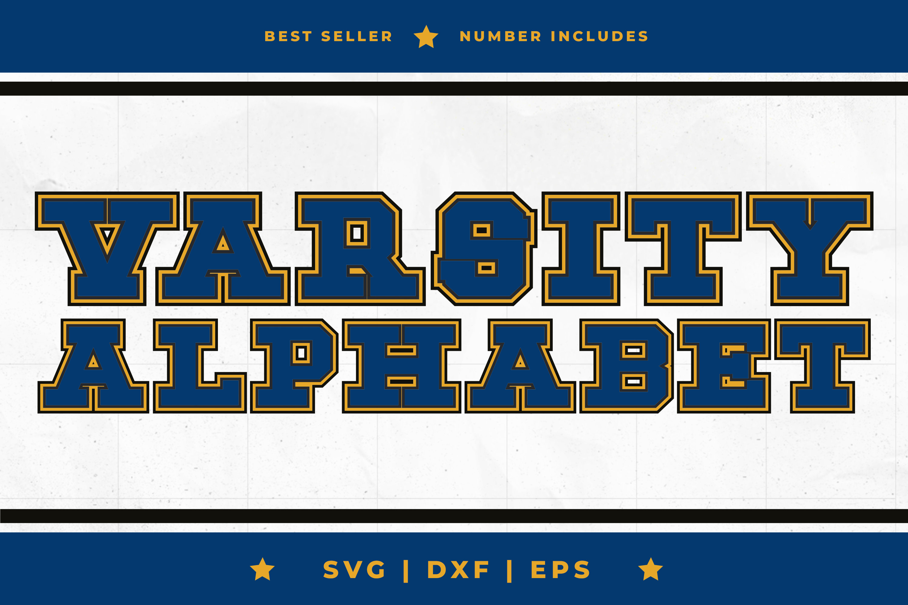 Modern Varsity Font SVG, Vintage Varsity Font, Varsity Letter Font ...
