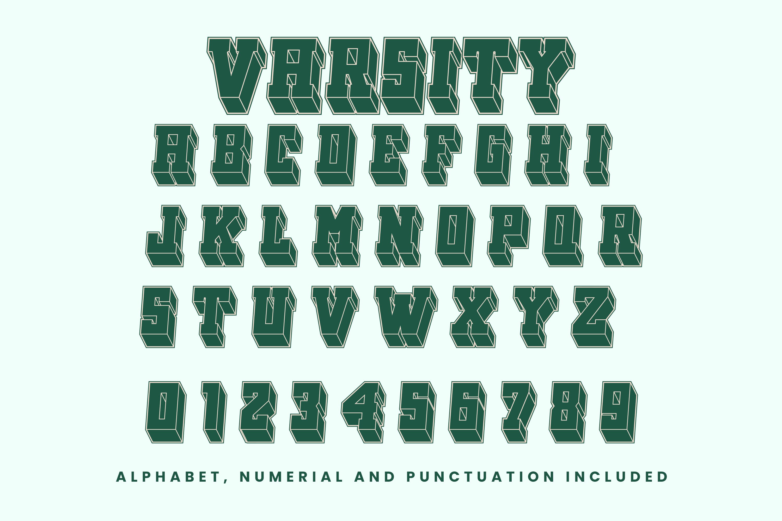 Modern Varsity Font SVG, Varsity Font, Varsity Letters, SVG File, Font ...