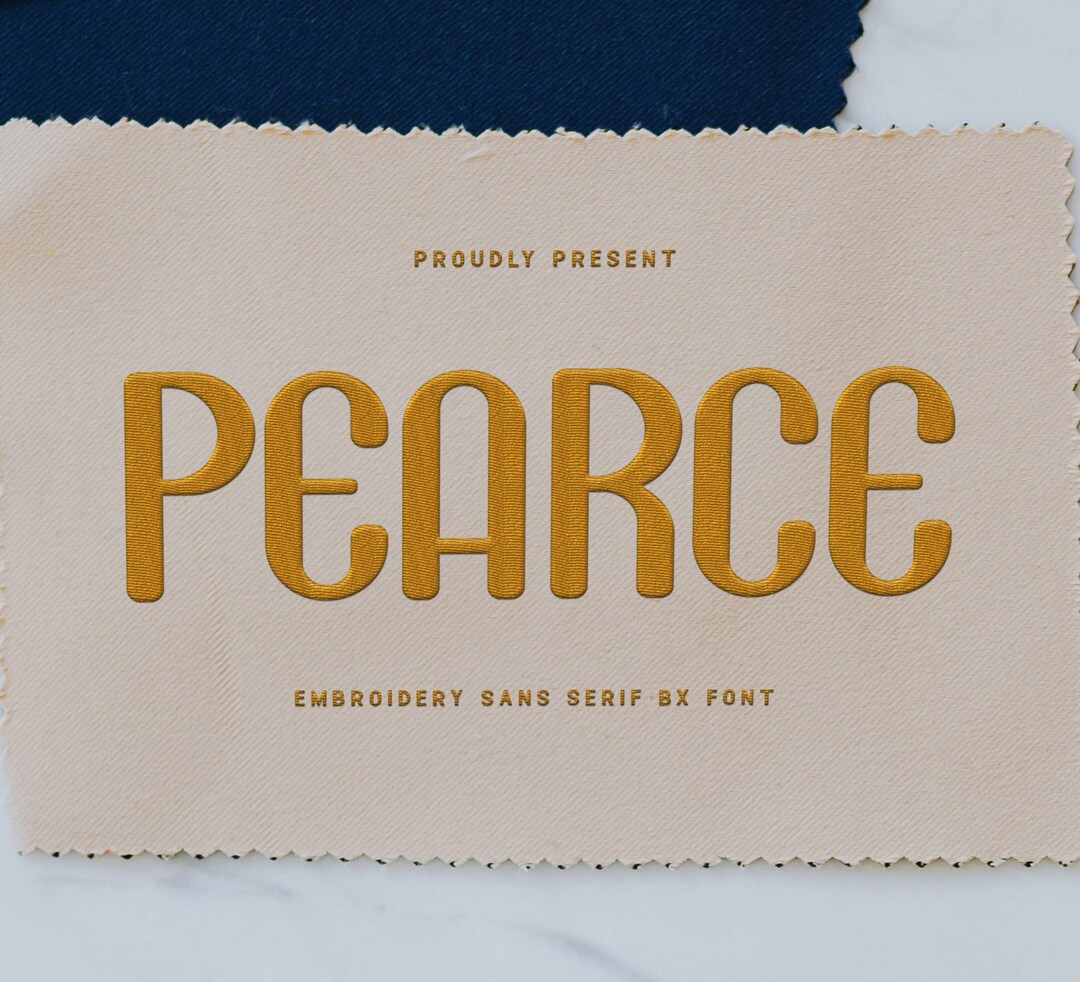 Modern Embroidery Font, Unique Embroidery, Creative Embroidery - Pearce ...