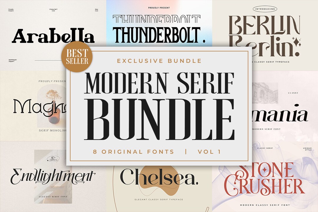 Modern Font Bundle - Cricut Font, Wedding Font, Elegant Fonts, Font ...