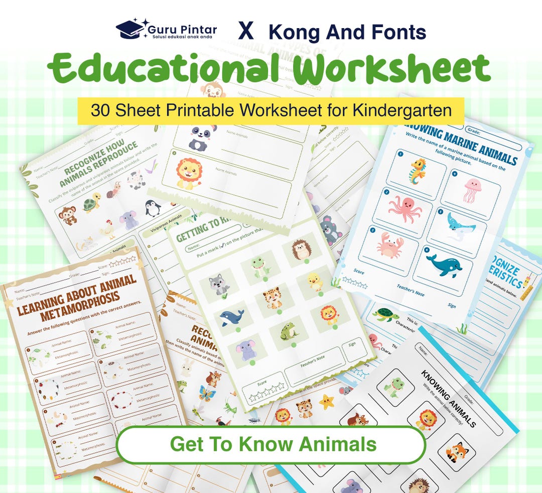 Animal Learning Worksheet: 30 Printable Activities for Kids (PDF ...