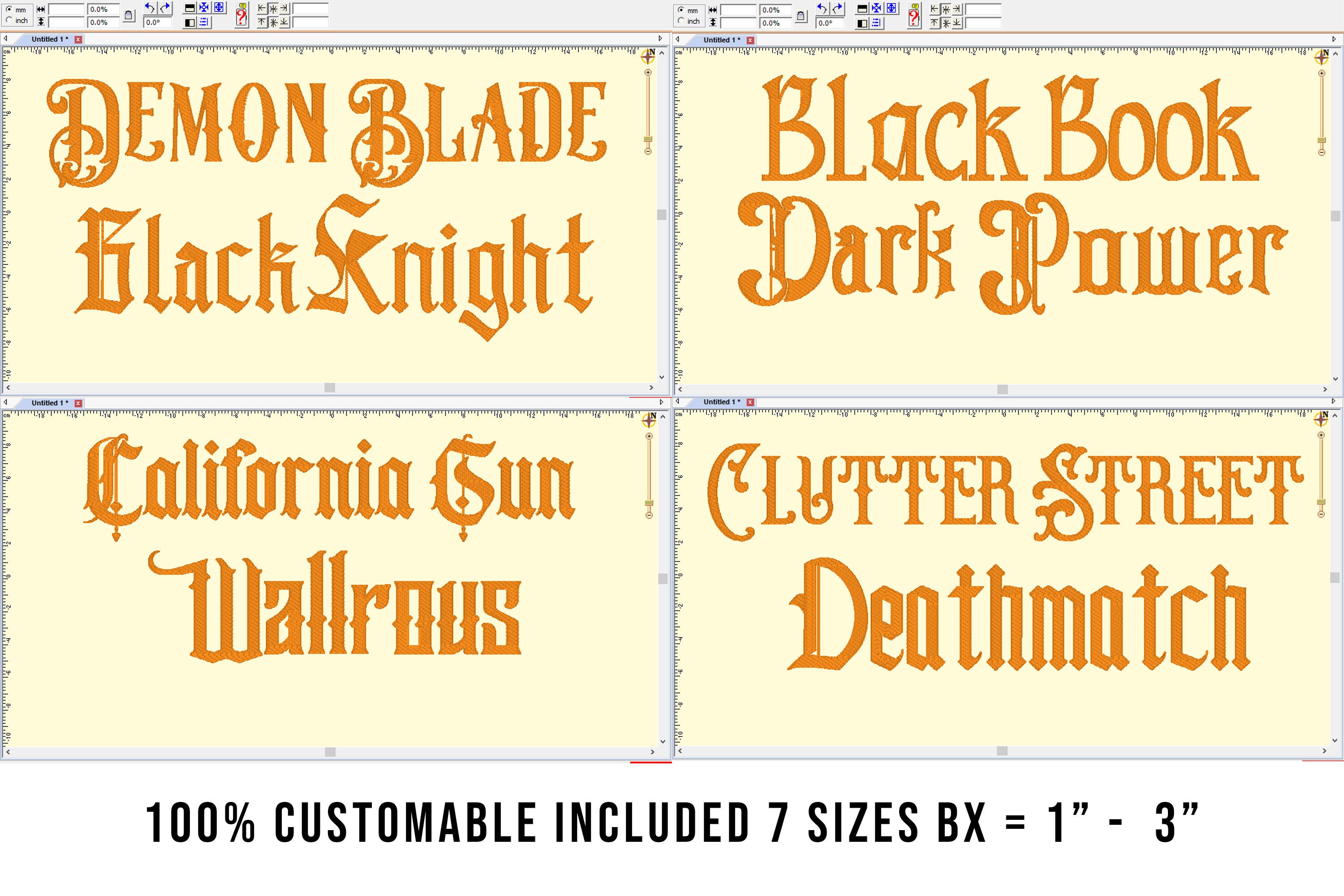 Modern Embroidery Font Bundle BX Embroidery Fonts Applique - Etsy