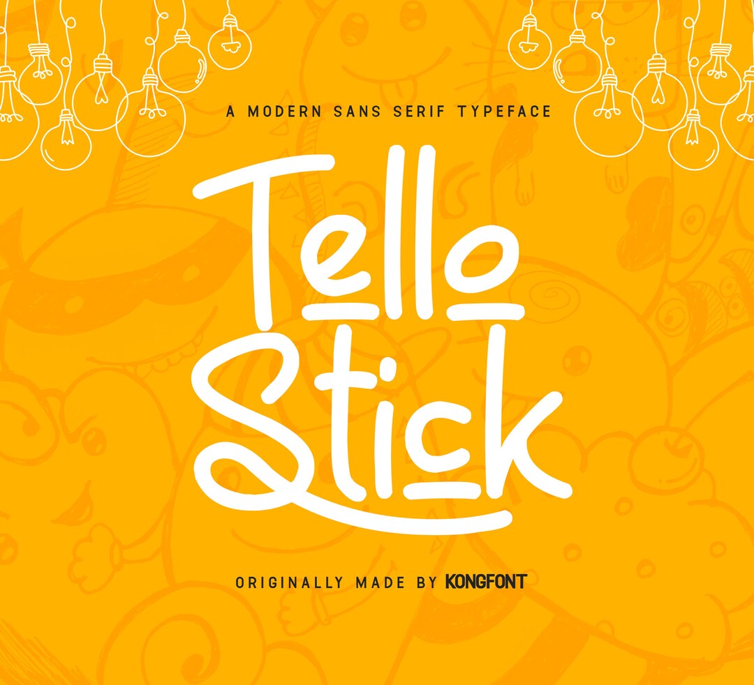 Modern Font, Script Font, Tello Stick Font, Design Font, Typography ...