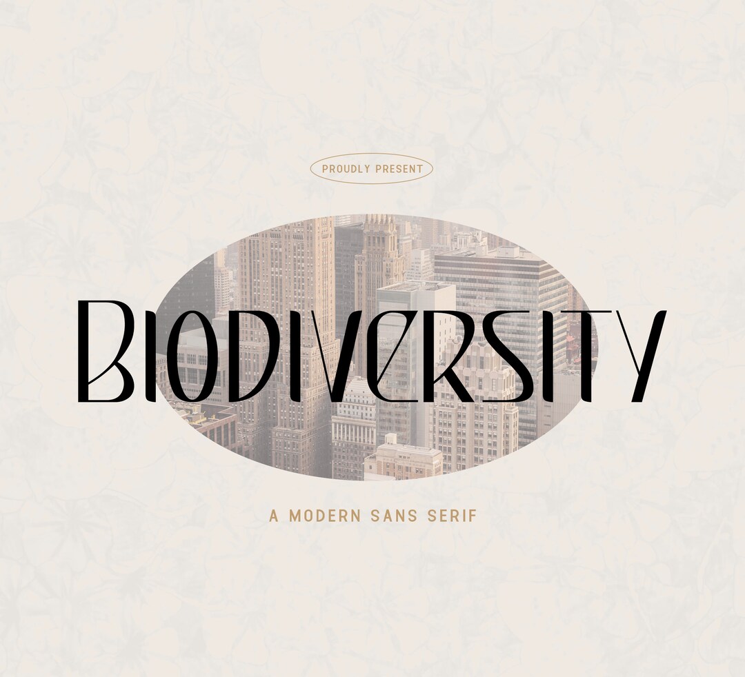 Modern Font, Sans Serif Font, Biodiversity Font, Eco Friendly Typeface ...