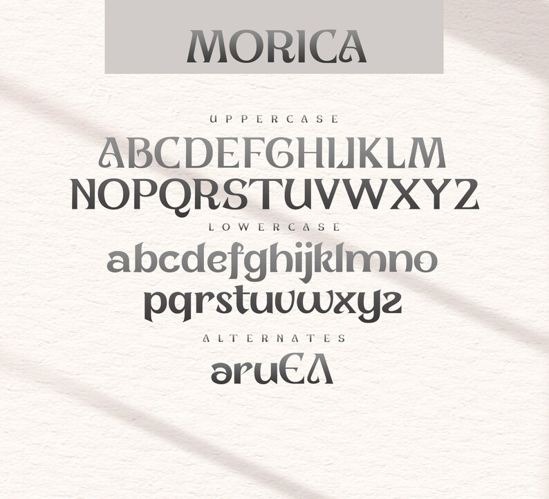 Modern Font, Unique Typeface, Serif Font, Morica Font, Creative Font ...