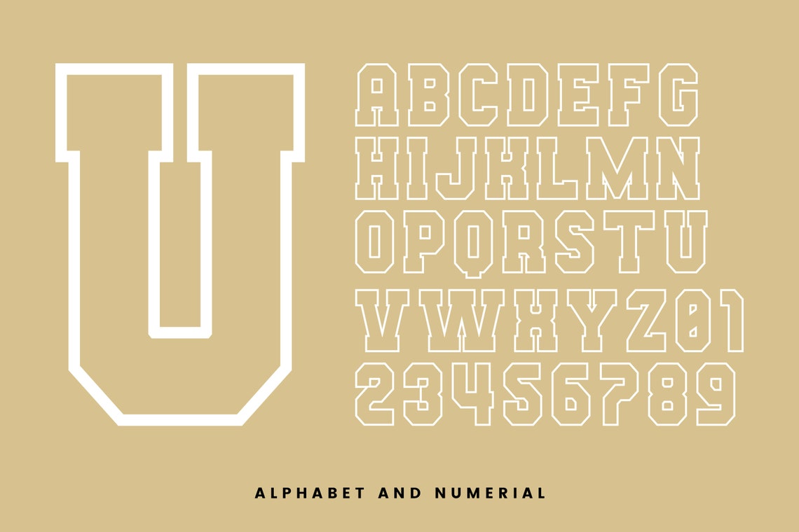 Modern Varsity Font SVG Varsity Fonts Varsity Jacket SVG - Etsy