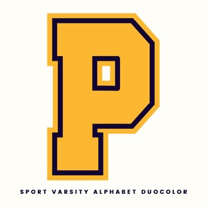 Modern Varsity Font SVG, Modern Fonts, Sports Font, Vector Font, Retro ...