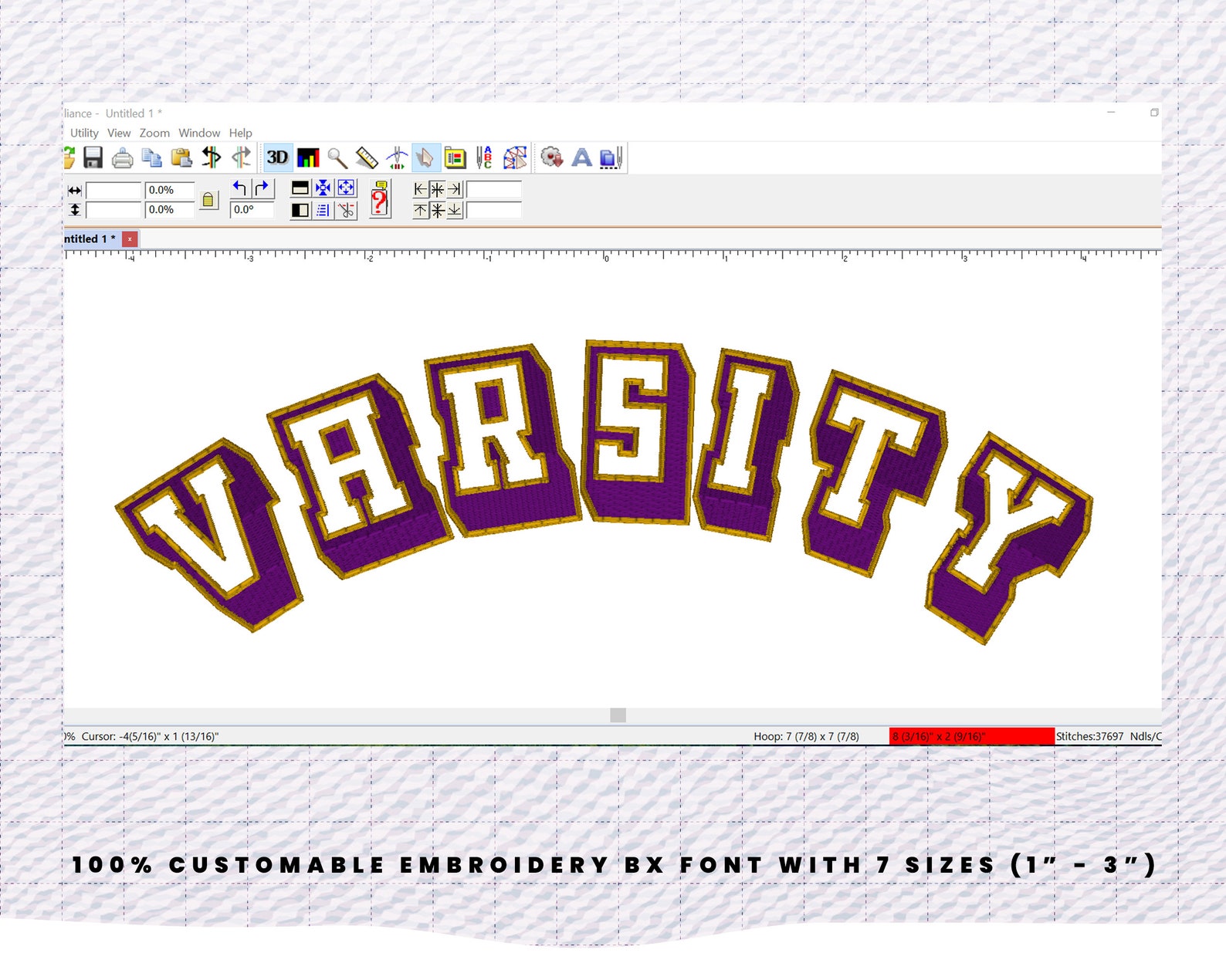 Varsity Embroidery Font, Font, Modern Font, Embroidery Font, Bold Font ...