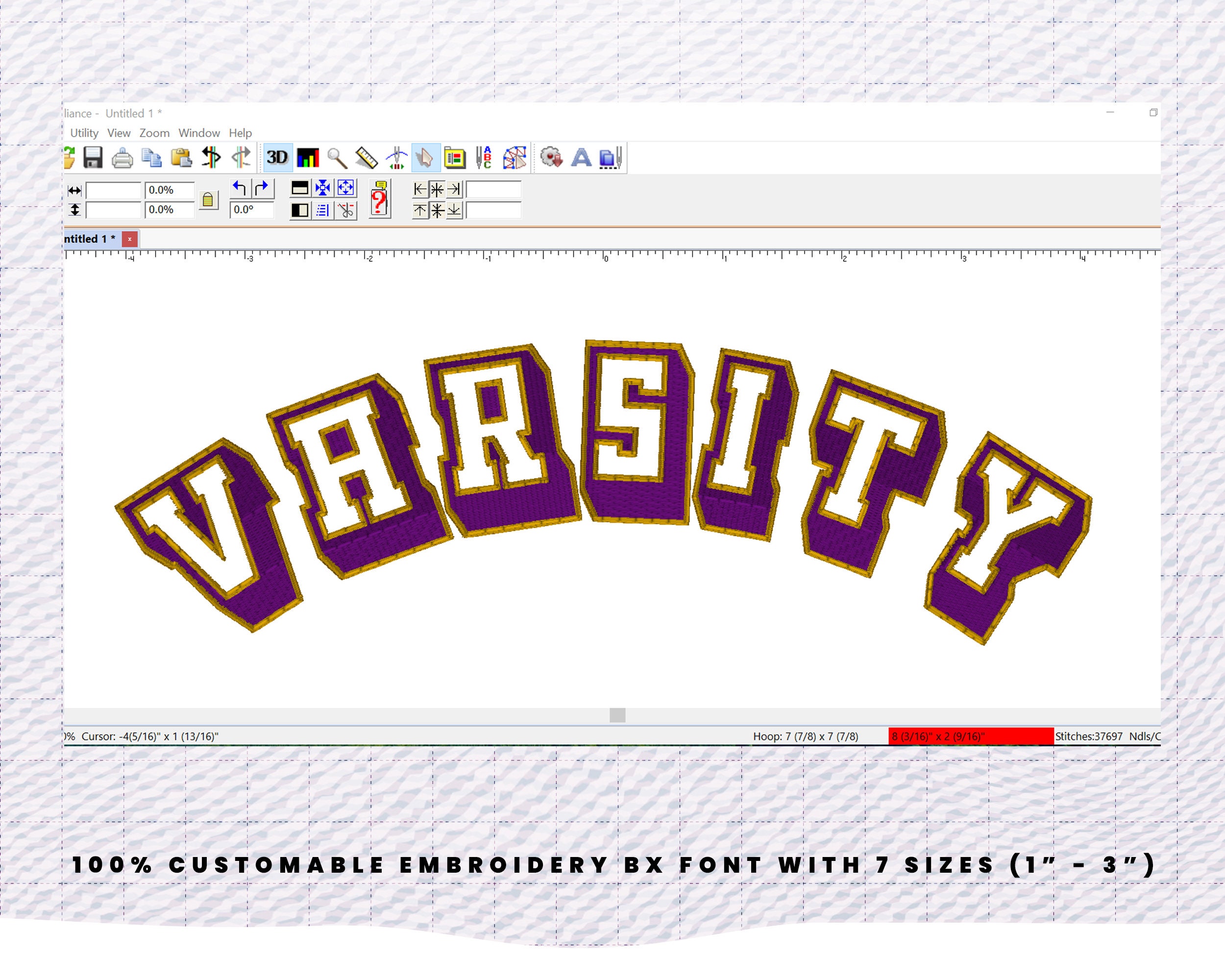 Varsity Embroidery Font, Font, Modern Font, Embroidery Font, Bold Font ...