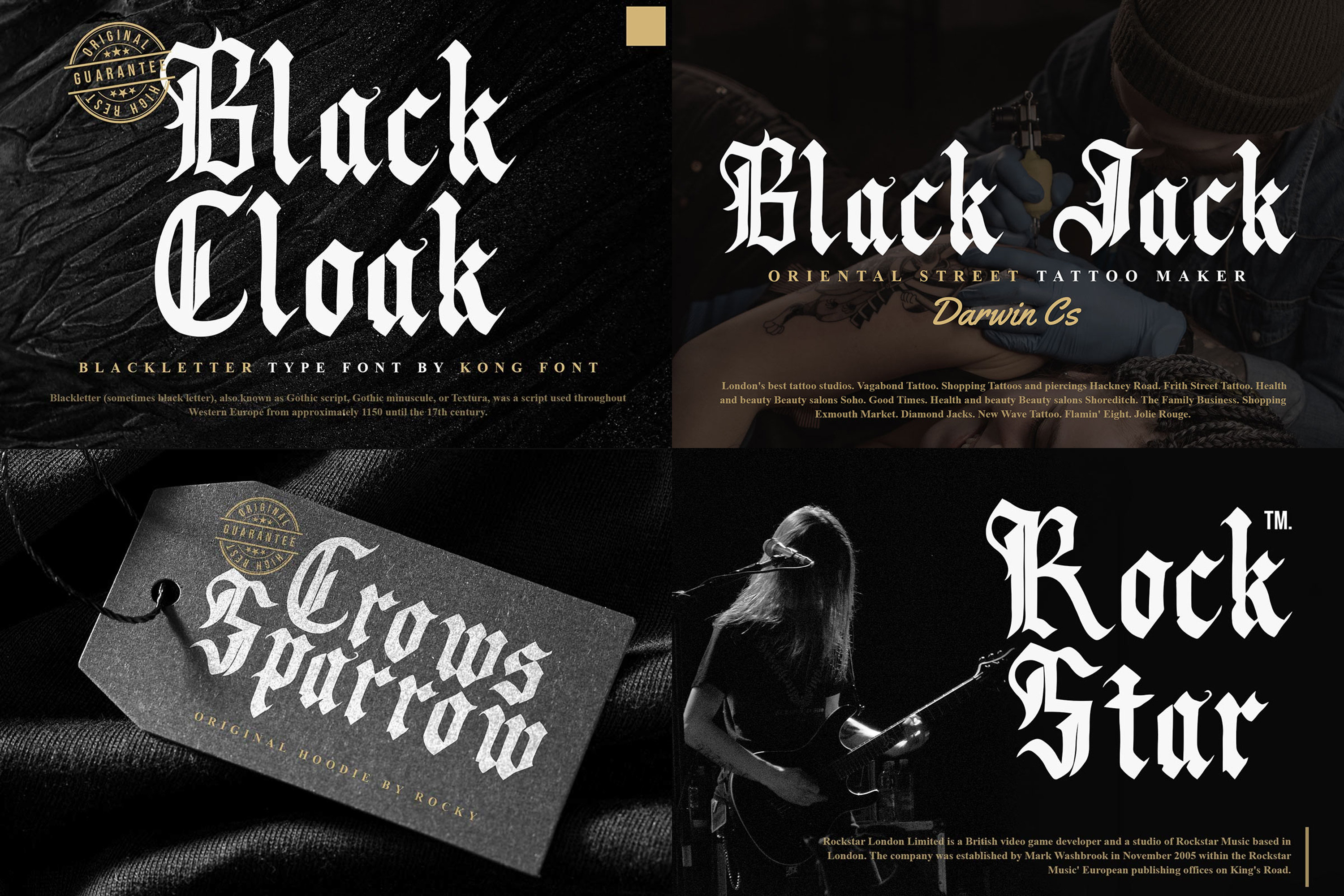 Modern Blackletter Font Bundle, Blackletter Font, Calligraphy Font ...