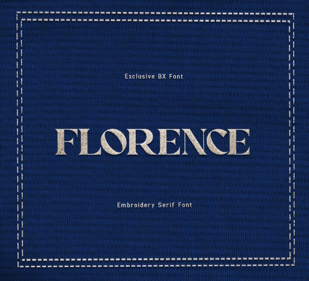 Embroidery Font, Design Font, Compatible Font, Textile Font - Florence ...