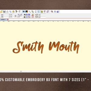 Smith Mouth Embroidery Font Bundle, Modern Script (digital Download) - Etsy