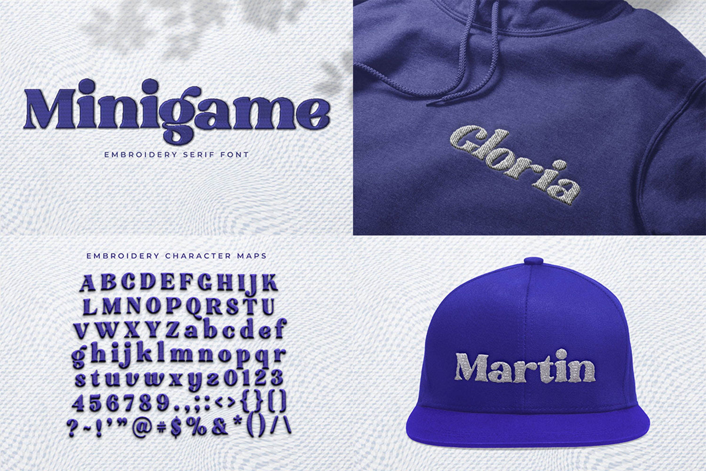 Modern Embroidery Font Bundle, Embroidery Art Font, Font Embroidery ...