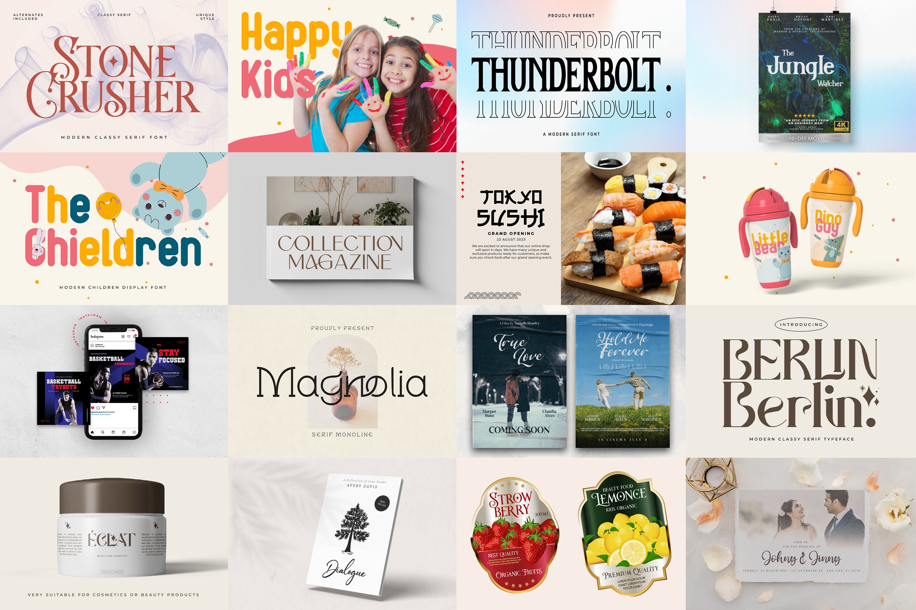 100 Modern Font Bundle, Procreate Font, Branding Font, Handwritten Font ...