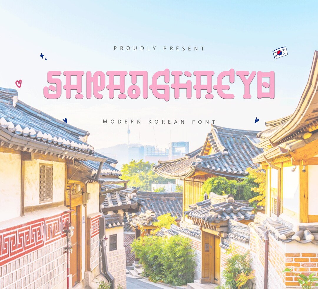 Modern Font, Display Font, Contemporary Font, Hangul Typeface - Sleek ...