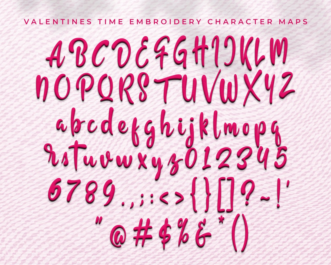 Modern Embroidery Font Bundle Valentine Font Modern Font - Etsy