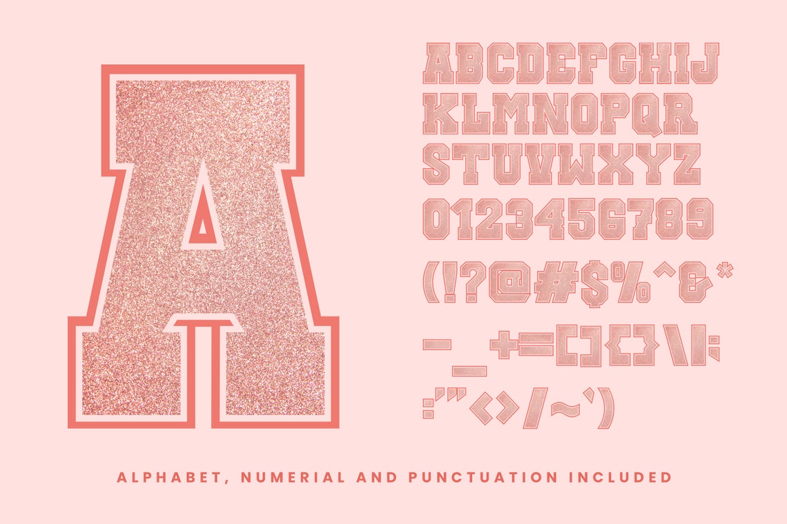 Modern Varsity Glitter Font Font SVG Baseball Font Varsity - Etsy