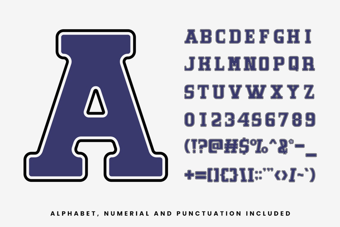 Modern Varsity Font SVG, Baseball Font, Sports Font, Font SVG, Modern ...