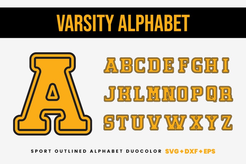 Modern Varsity Font SVG, Sports Font, Modern Fonts, SVG File, Vector ...