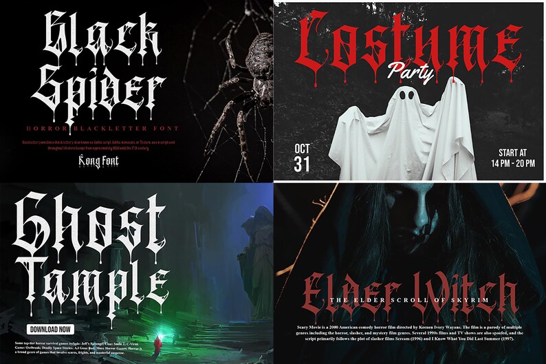 Modern Fonts, Font, Halloween, Spooky Font, Horror Font, Baseball Font ...