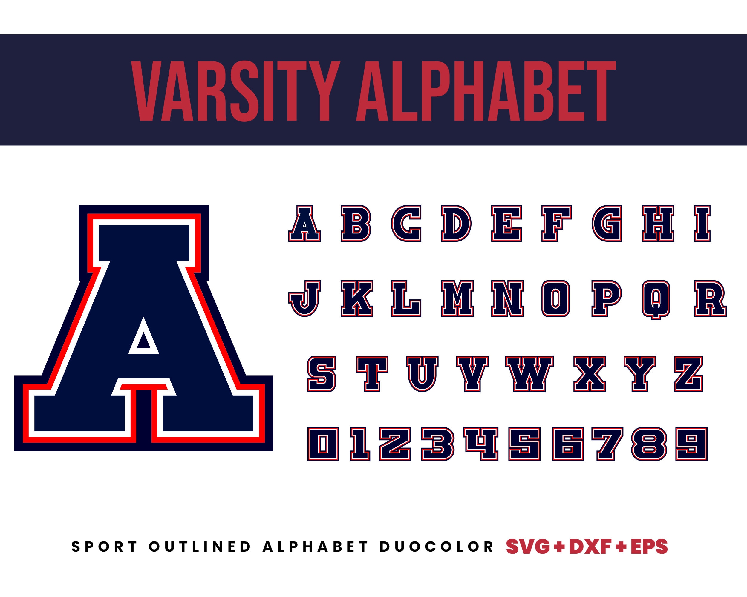 Varsity Font, Modern Art Font, Font, Baseball Font, Font SVG, Unique ...