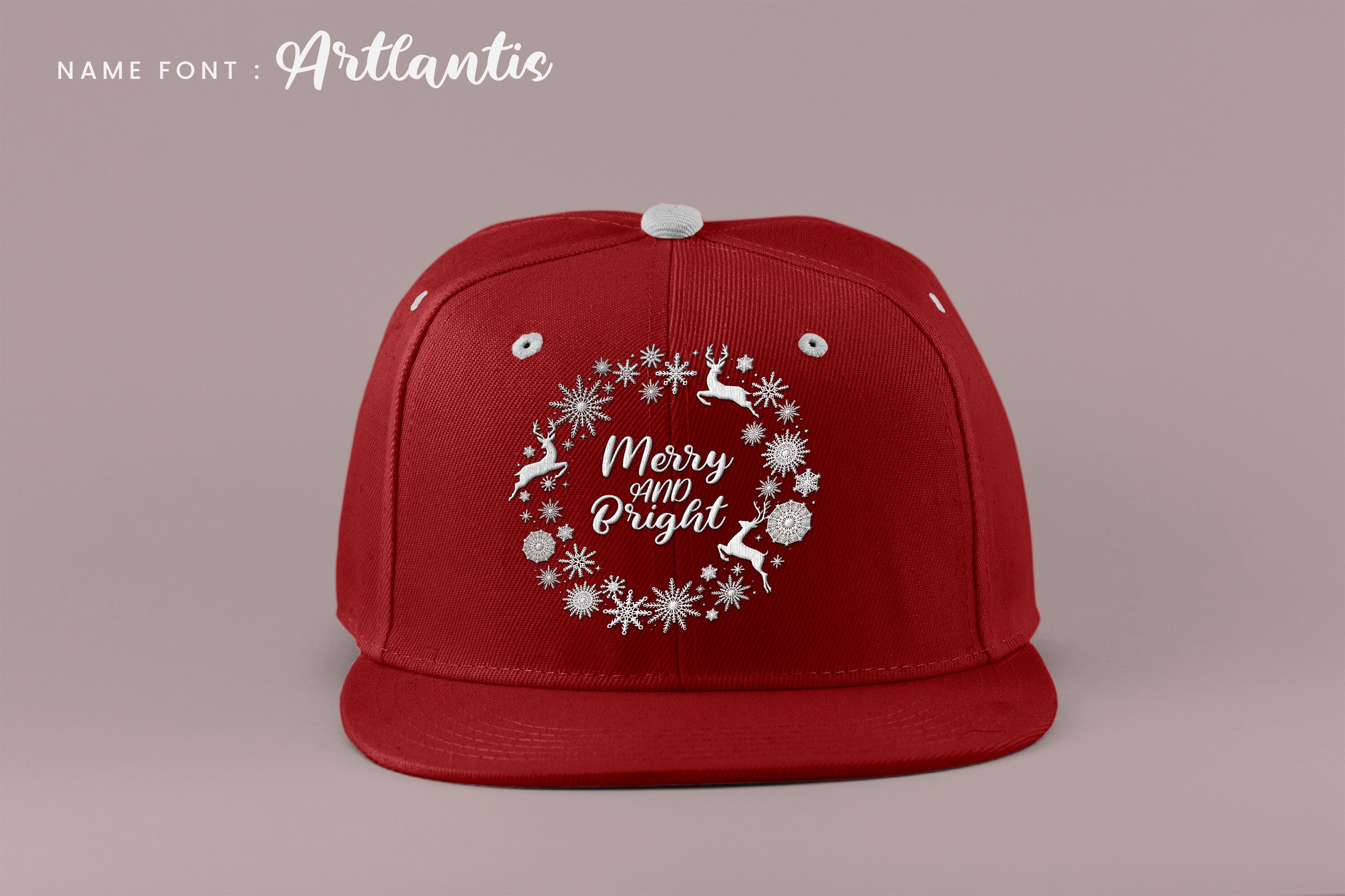 Modern Christmas Embroidery Font Bundle, Embroidery Fonts, Merry ...