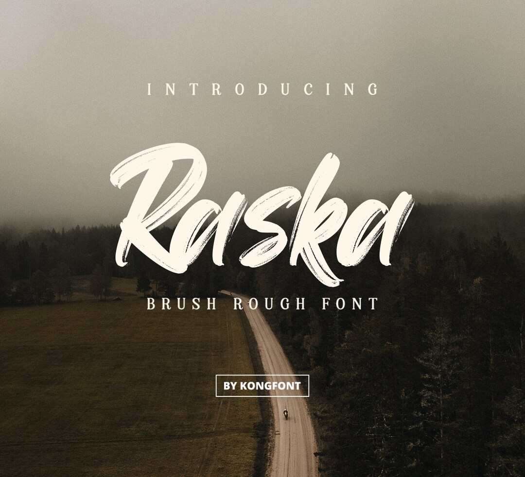Modern Font, Bold Brush Font, Artistic Font, Handwriting Font Raska ...
